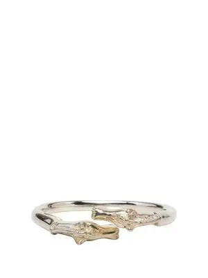 Hermès Palladium Plated Double Horse Head Bracelet - Silver