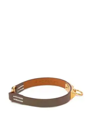 Hermès Swift Leather Rivale Mini Bracelet With Gold-tone Hardware - Brown