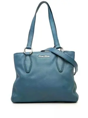 Miu Miu Miu Miu Vitello Phenix Satchel Blue