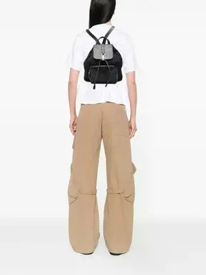Gucci Canvas And Calfskin Jackie Drawstring Backpack