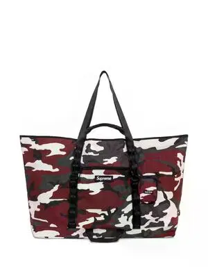 Supreme Camouflage Print Ripstop Tote Bag - Red