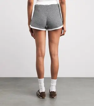 Varley Cotton Knitted Zigzag Shorts - Grey