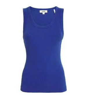 AGOLDE Ribbed Poppy Tank Top - Blue