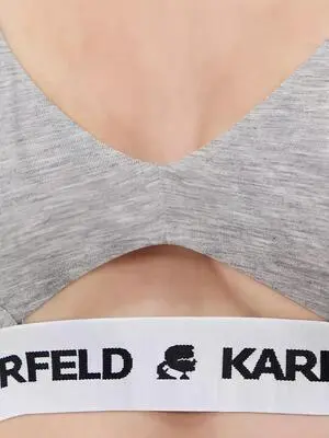 Karl Lagerfeld Logo-tape Cut-out Bra