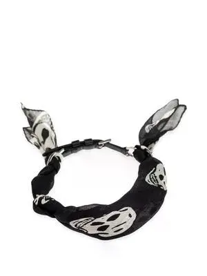 Alexander McQueen Skull Scarf Double Wrap Bracelet