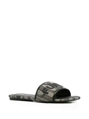 Furla Brezza Monogram Flat Sandals