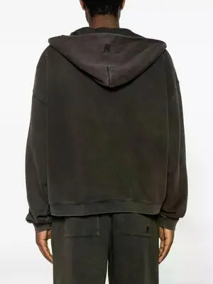 REPRESENT Initial Zip-up Cotton Hoodie - Brown