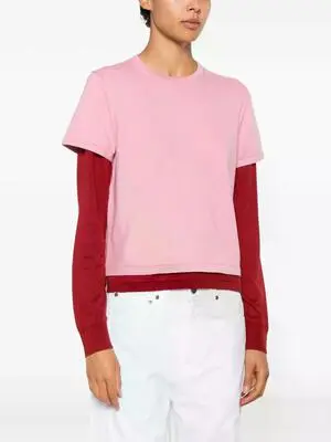 Guest In Residence Layered Effect Crew Neck Sweater