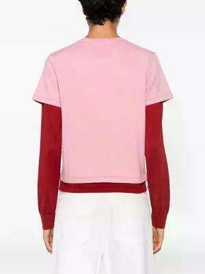 Guest In Residence Layered Effect Crew Neck Sweater