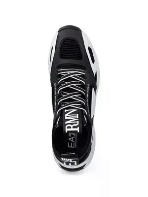 EA7 Mesh Panel Logo Print Sneakers