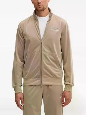 EA7 Logo-print Zip-up Sweater