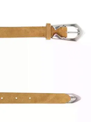 IRO PARIS Suede Finish Buckle-fastening Belt - Neutrals