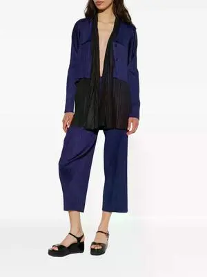Issey Miyake Navy Pleated Blouse
