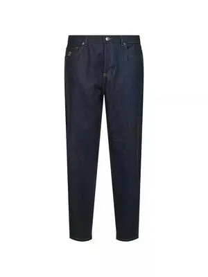 Brunello Cucinelli Solomeo Crest Embroidered Trousers - Blue