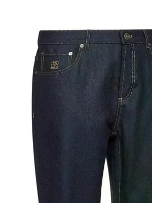 Brunello Cucinelli Solomeo Crest Embroidered Trousers