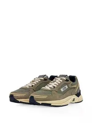 AUTRY Hyperway Paneled Mesh-suede Sneakers - Neutrals