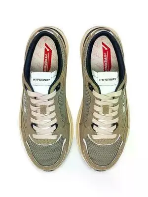 AUTRY Hyperway Paneled Mesh-suede Sneakers - Neutrals