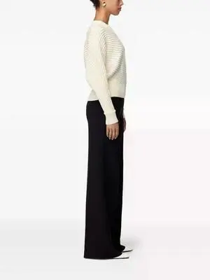 Another Tomorrow Ribbed-knit Dolman-sleeve Sweater