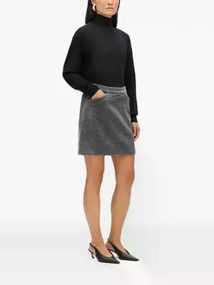 Another Tomorrow Tailored Cashmere Mini Skirt