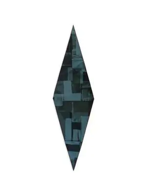 Zegna Geometric-print Diamond-shaped Scarf - Blue