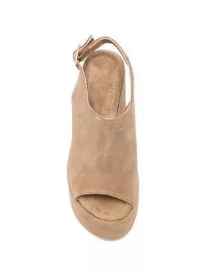 CURIOSITÈ Suede Platform Sandals
