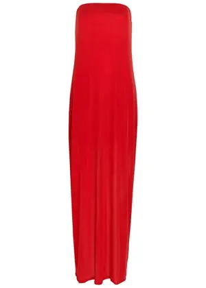 Staud Liliana Strapless Stretch-mesh Maxi Dress