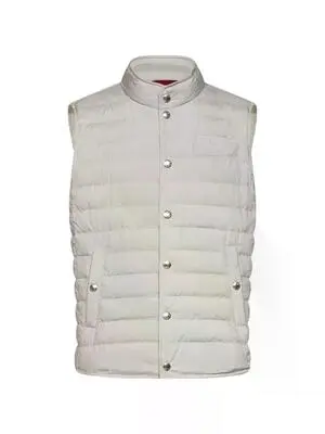 Brunello Cucinelli Quilted Padded Gilet - Grey