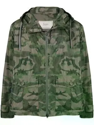 Herno Camouflage Print Hooded Jacket