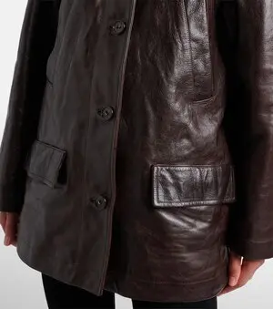 Balenciaga Oversized Leather Car Coat