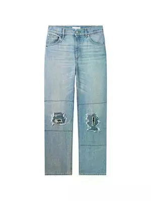 Stella McCartney Distressed Patchwork Jeans - Blue