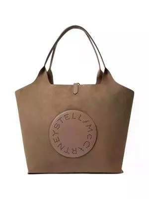 Stella McCartney Logo Perforated Tote Bag - Brown