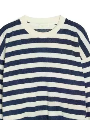 Suzie Kondi Sifnos Striped Crew Neck Long Sleeve Sweater