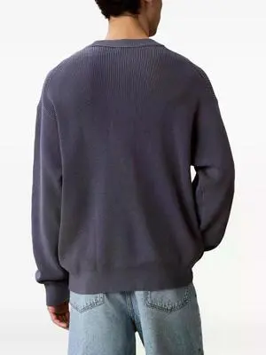 Calvin Klein Patch Waffle-knit Sweater - Blue