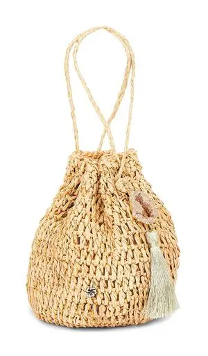 FLORABELLA Stintino Hand Crochet Raffia Wristlet