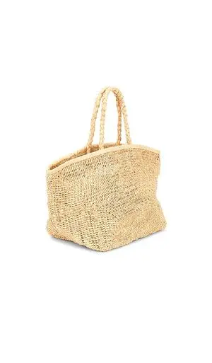 FLORABELLA Vallejo Lux Crochet Raffia Tote - Neutral