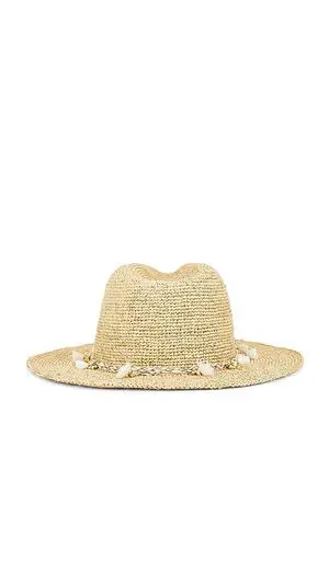 FLORABELLA Taylor Hand-crocheted Raffia Sun Hat With Metallic Cord And Tassel Detail