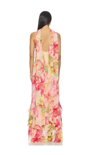 Rococo Sand Cowl Maxi Dress With Sash