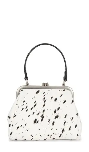 MARKGONG Small Cowhide Leather Metal Clasp Bag