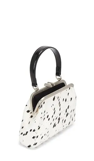 MARKGONG Small Cowhide Leather Metal Clasp Bag