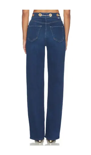 MOTHER The Off The Chain High Waisted Tunnel Vision Sneak Jeans - Blue