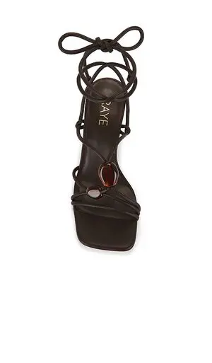 Raye Isra Square Toe Lace-up Heeled Sandals