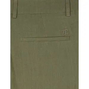 The Kooples High-rise Straight-leg Linen Trousers
