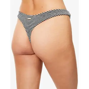 TALA Crinkle Stripe Bikini Bottoms