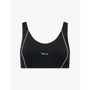 TALA Skinluxe Contrast Piping Sports Bra - Shadow Black