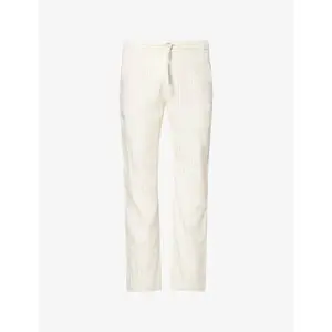 Frescobol Carioca Mendes Pinstripe-print Linen And Cotton-blend Trousers - Ivory