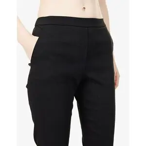 Theory Treeca Pull-on Linen-blend Cropped Trousers