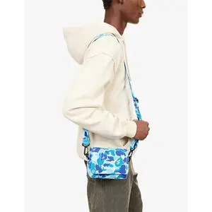 A BATHING APE Woven Camouflage Mini Shoulder Bag