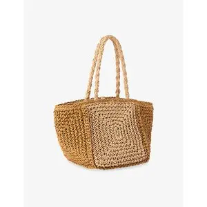 Whistles Patchwork Straw Mini Bag