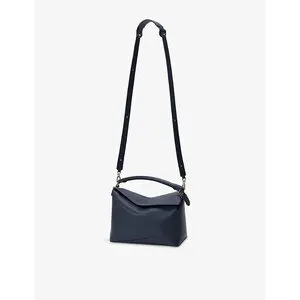 Loewe Puzzle Edge Medium Leather Top-handle Bag - Deep Navy