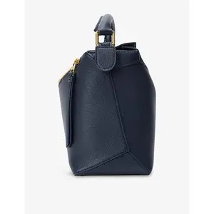 Loewe Puzzle Edge Medium Leather Top-handle Bag - Deep Navy
